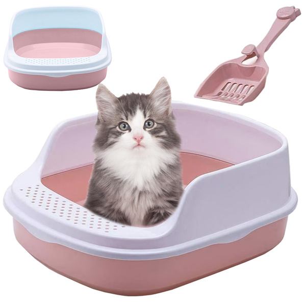 Open-ended cat litter box with soldna frame for litter + large shovel ...