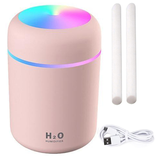 Mini humidifier air diffuser aromatherapy mist usb rgb Pink ...