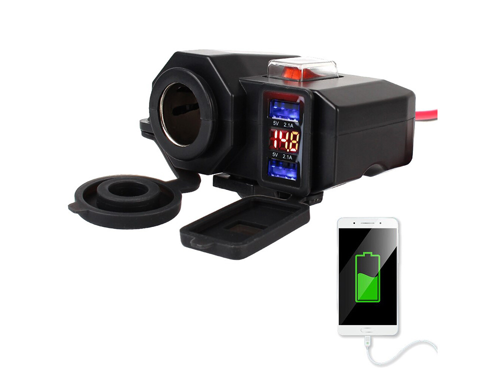 Cigarette Lighter Socket Motorbike Voltmeter 2x Usb Categories