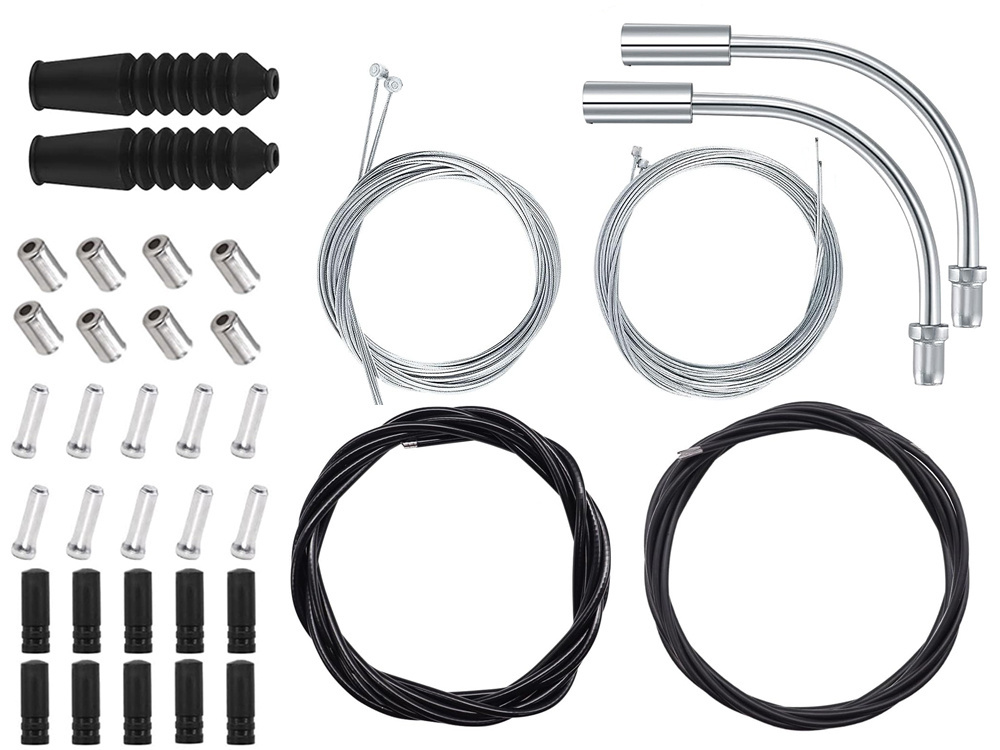 Complete set of cables cables brake sleeves for derailleur gears end ...