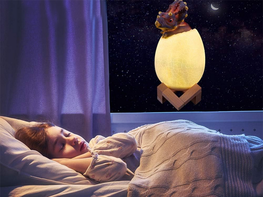 Dinosaur night light triceratops egg rgb led glowing egg for kids 12294 ...