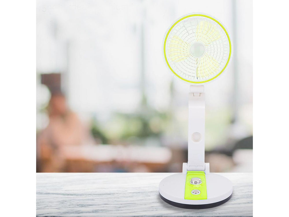 Folding fan wireless desk lamp standing desk fan Green | CATEGORIES ...