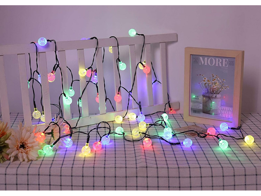 Garden garland lights 20 led solar multicolour | CATEGORIES \ Lighting ...