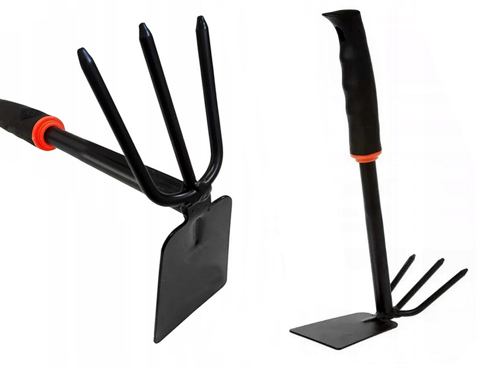 Garden hoe two-sided shovel claw rake hand digger for plants ...