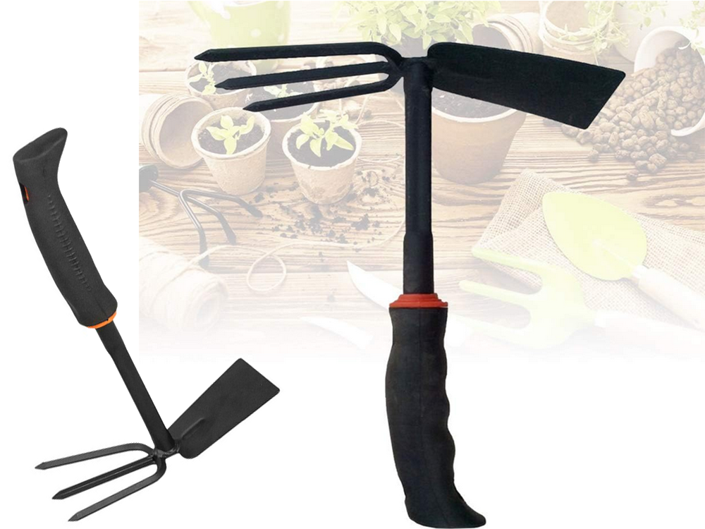 Garden hoe two-sided shovel claw rake hand digger for plants ...