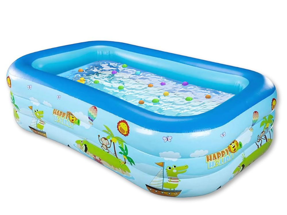 Inflatable pool large rectangular garden family inflatable pool for ...