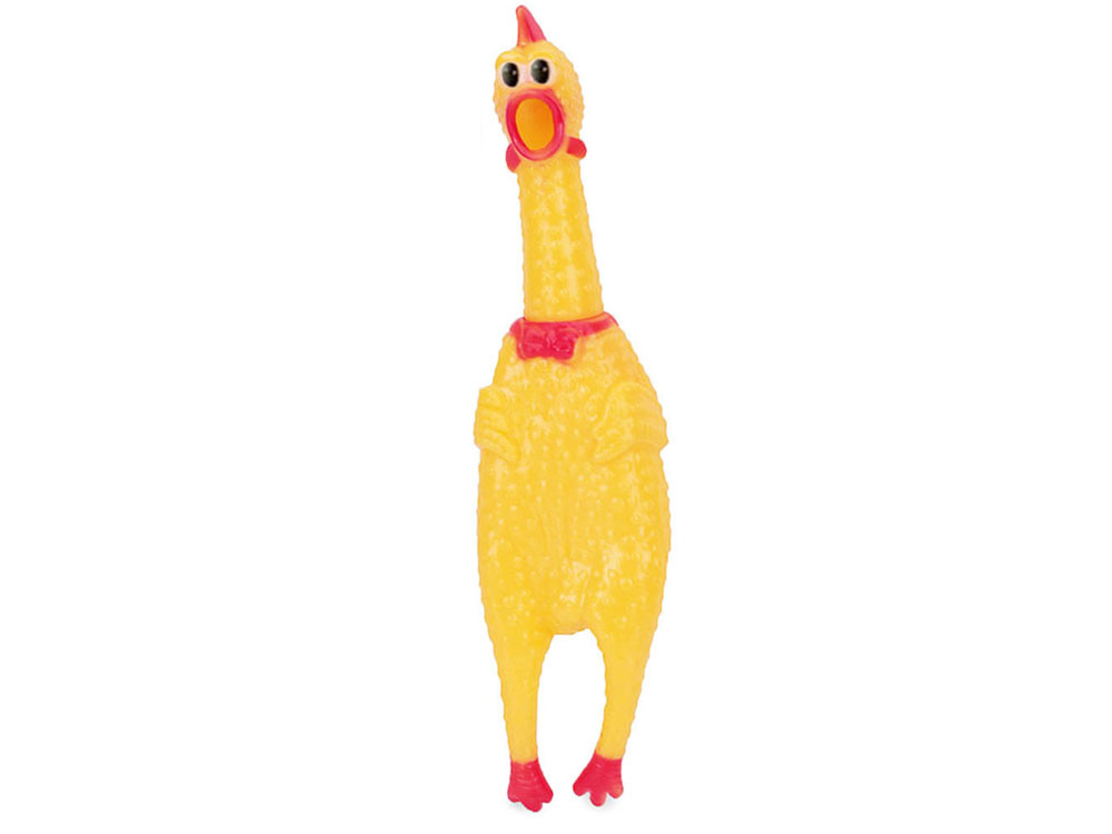 Squeaky dog toy chicken chew rubber 31cm | CATEGORIES \ Pet accessories ...