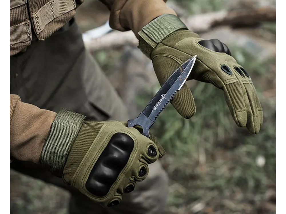 Tactical military survival gloves xl combat gloves with knuckle ...