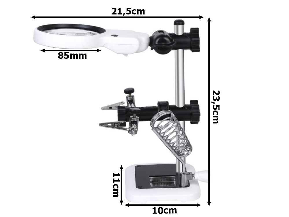 Third hand soldering kit magnifying glass holder led | CATEGORIES ...