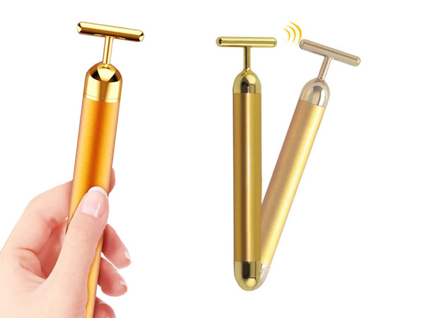 Gold bar vibrating facial massager | CATEGORIES \ Beauty \ Massagers ...