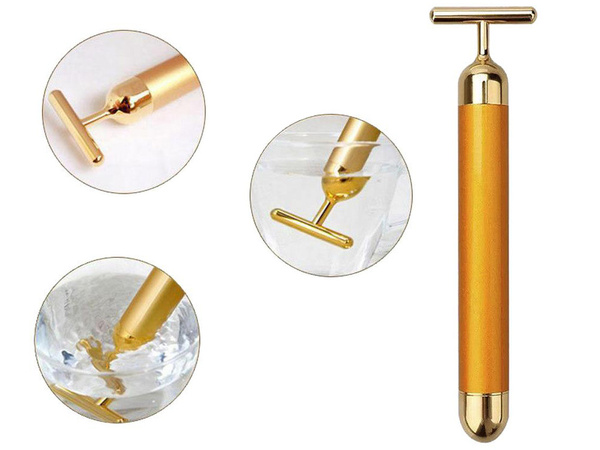 Gold bar vibrating facial massager | CATEGORIES \ Beauty \ Massagers ...
