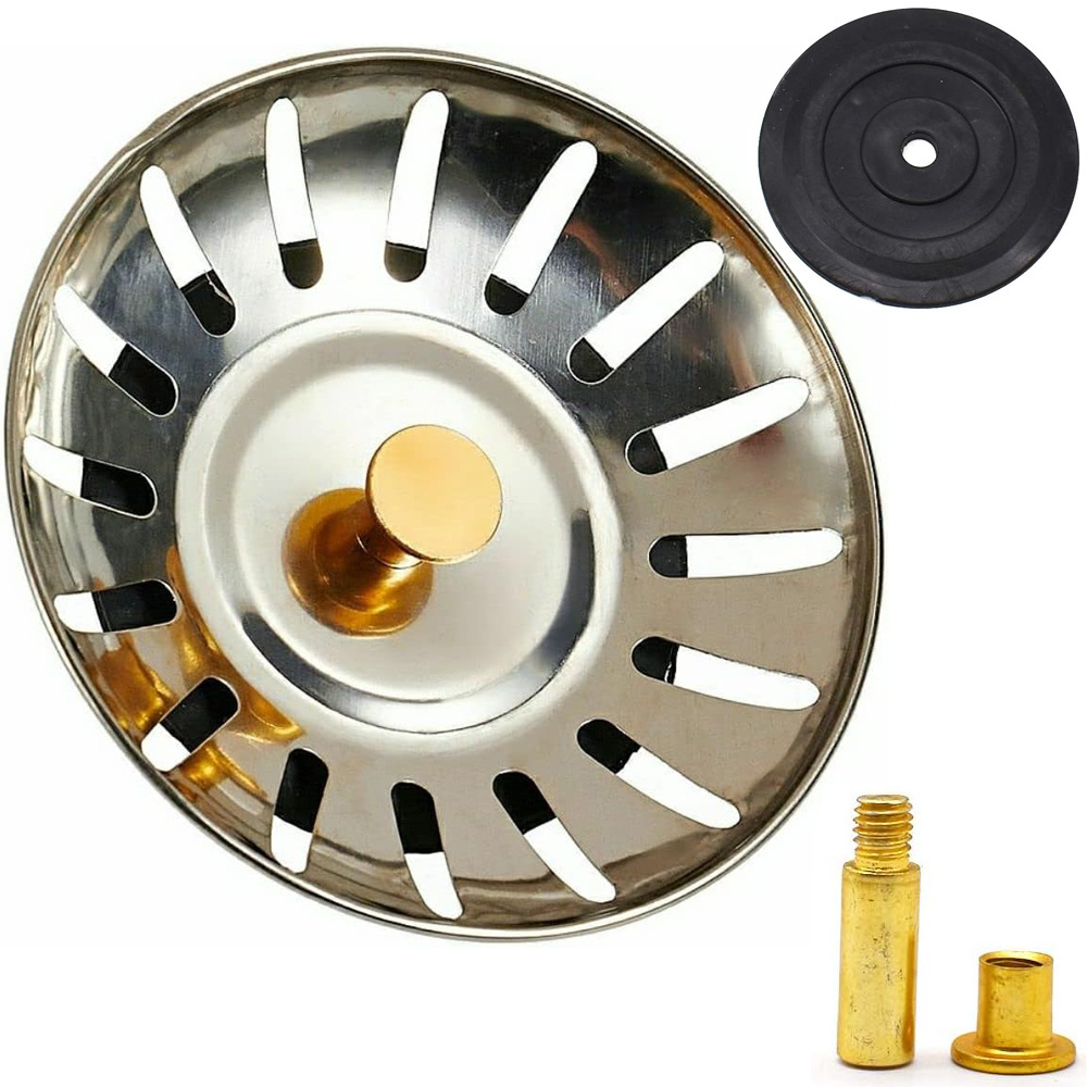 Metal stopper for sink sieve large basket zat zat zat siphon ...