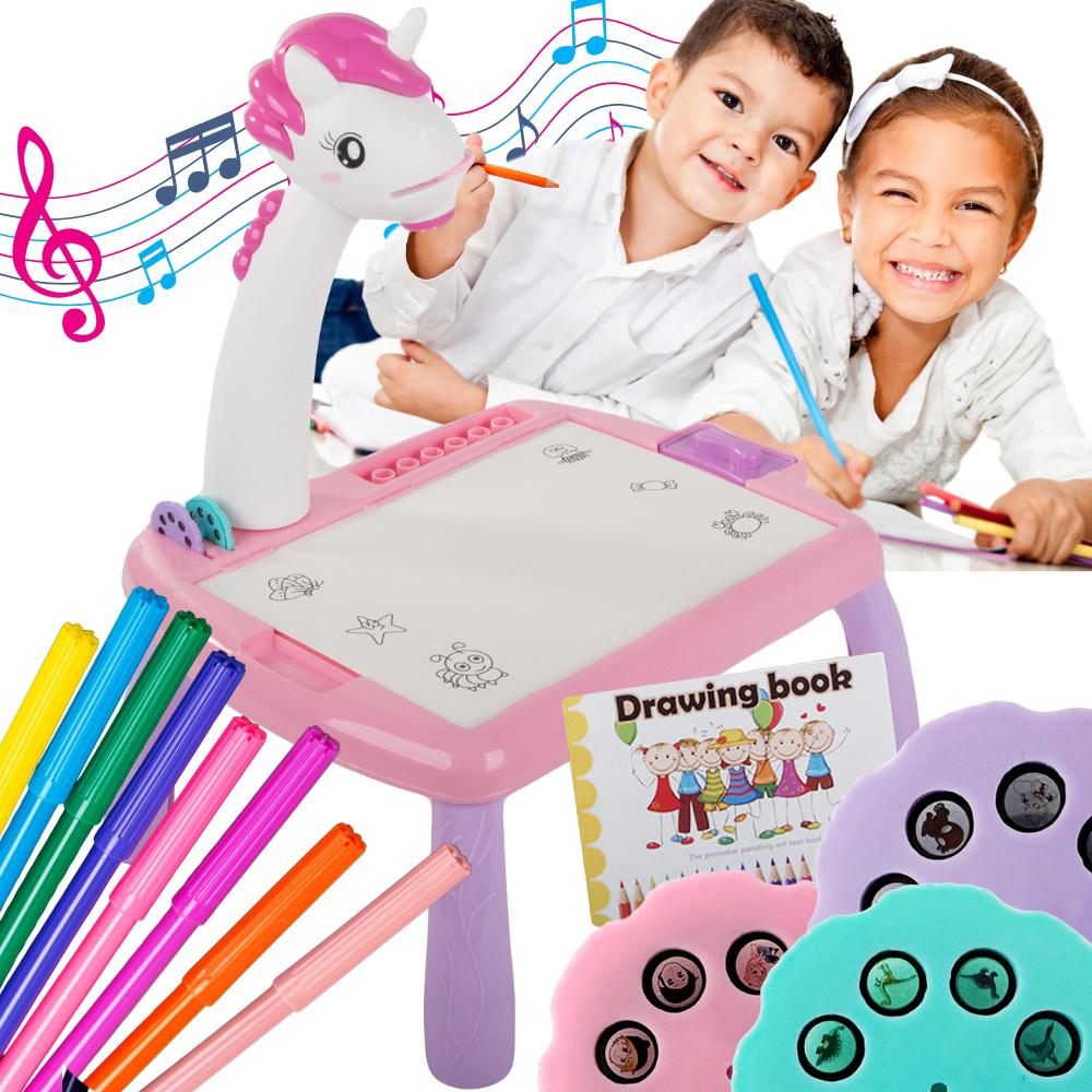 Overhead projector drawing table whiteboard markers for children ...
