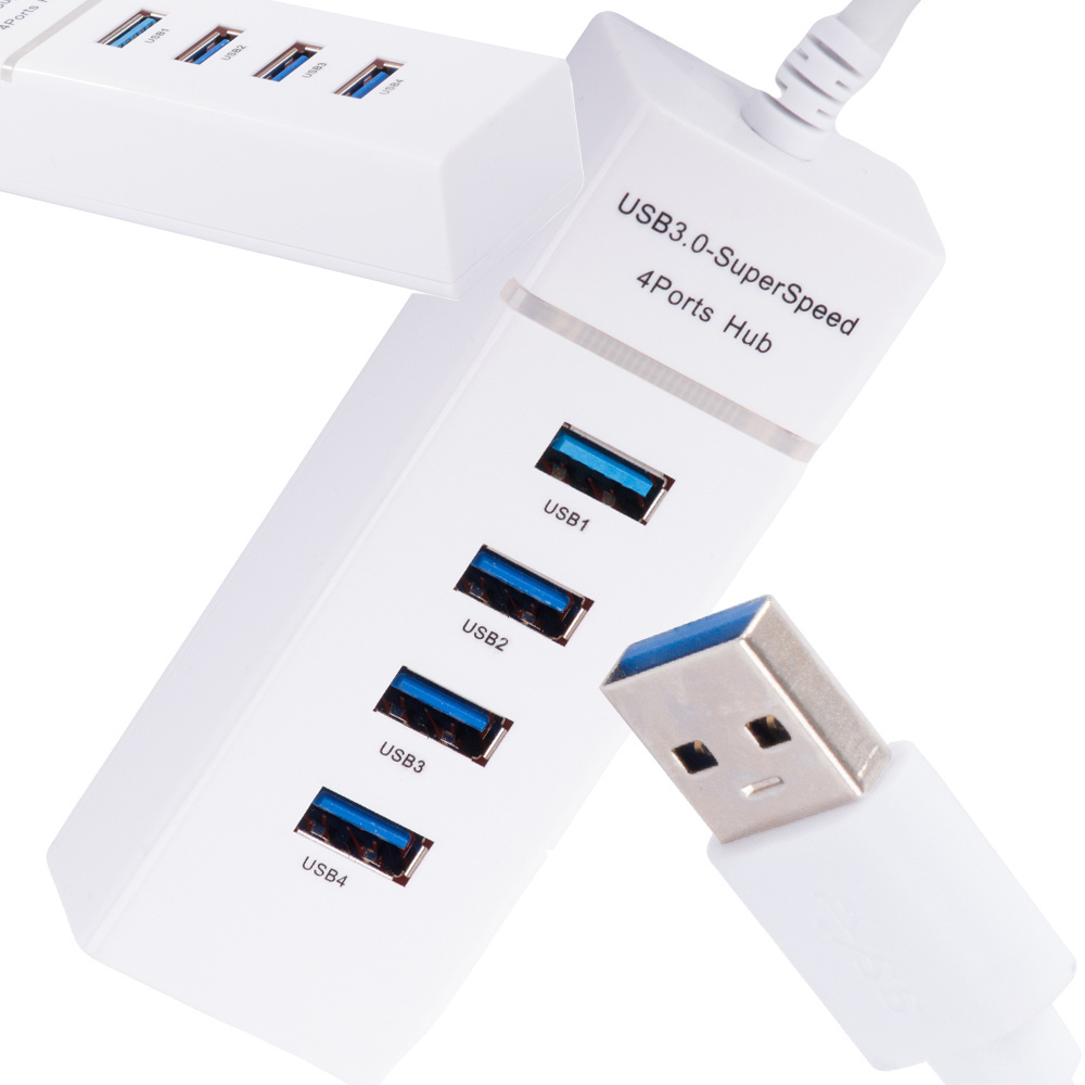 Hub usb 3.0 port splitter 4 port splitter adapter adapter White ...