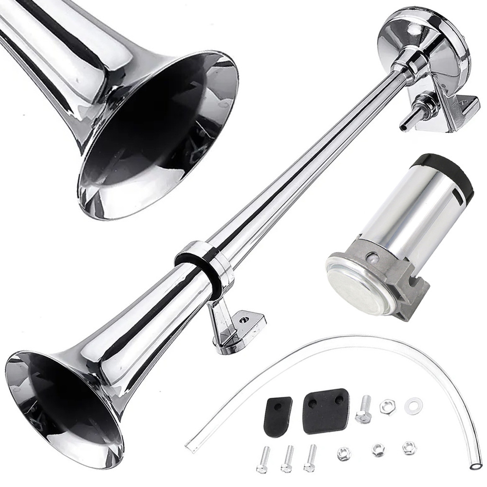 Pneumatic blaker 150db fanfare chrome chrome compressor 12v ...