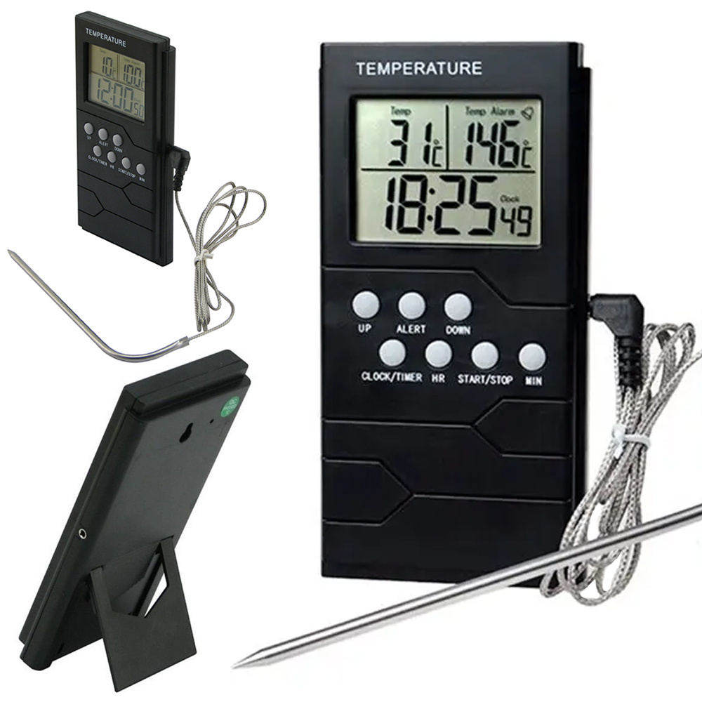 Kitchen thermometer probe lcd clock for meat | CATEGORIES \ Kitchen ...