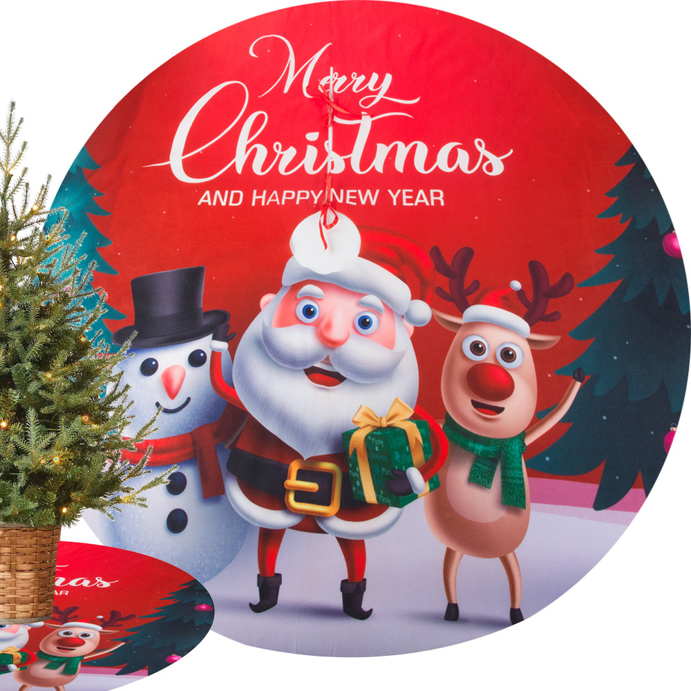 Kalėdų eglutės kilimėlis kalėdų dangtelis dovanų pakuotė apvalus ...